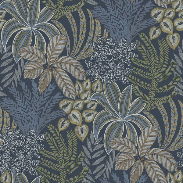 2970-13904 A-Street Prints Revival Sumner Wallpaper - Navy – US Wall Decor