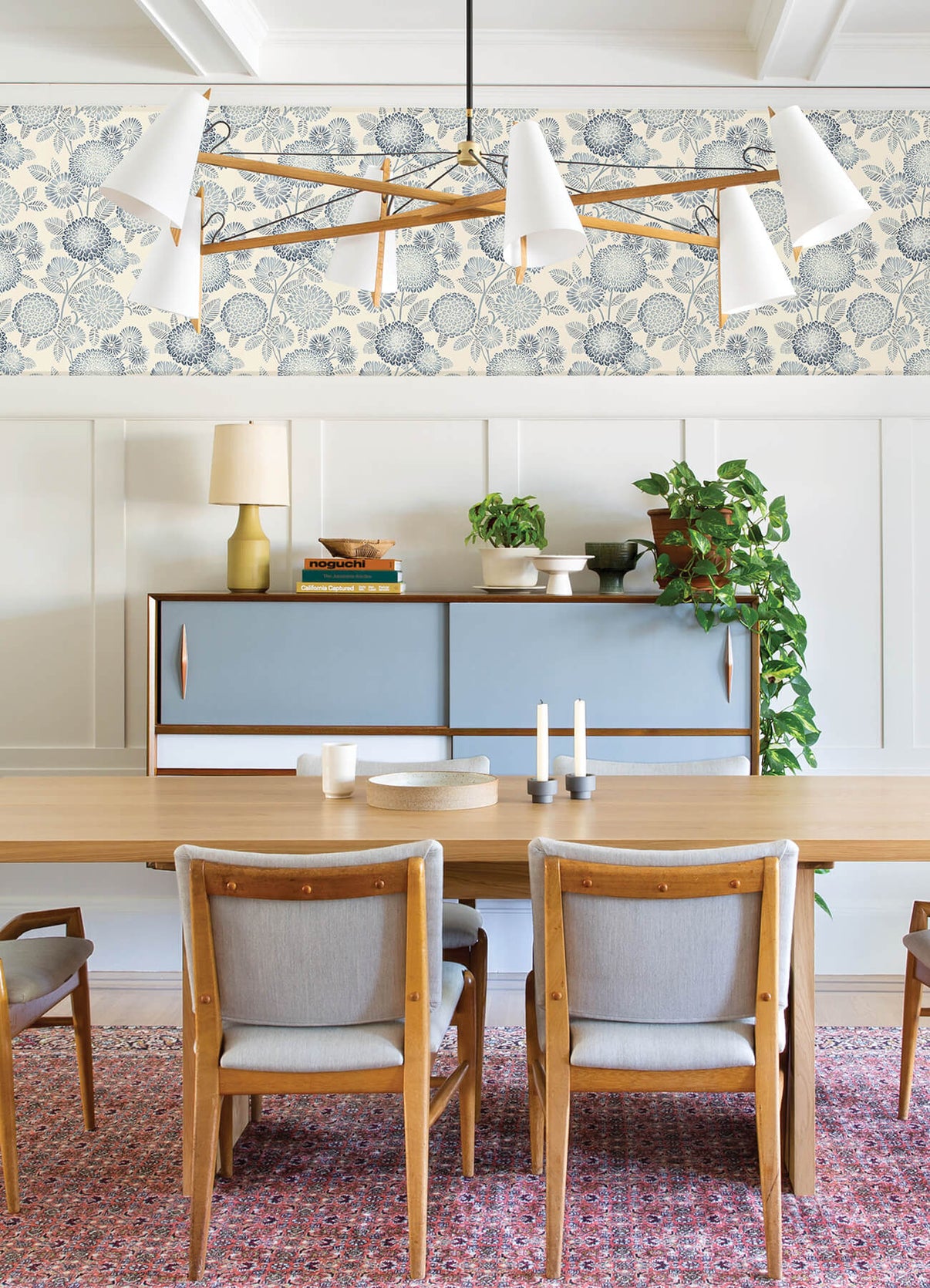 3125-72328 Chesapeake Kinfolk Zalipie Floral Trail Wallpaper - Blue ...