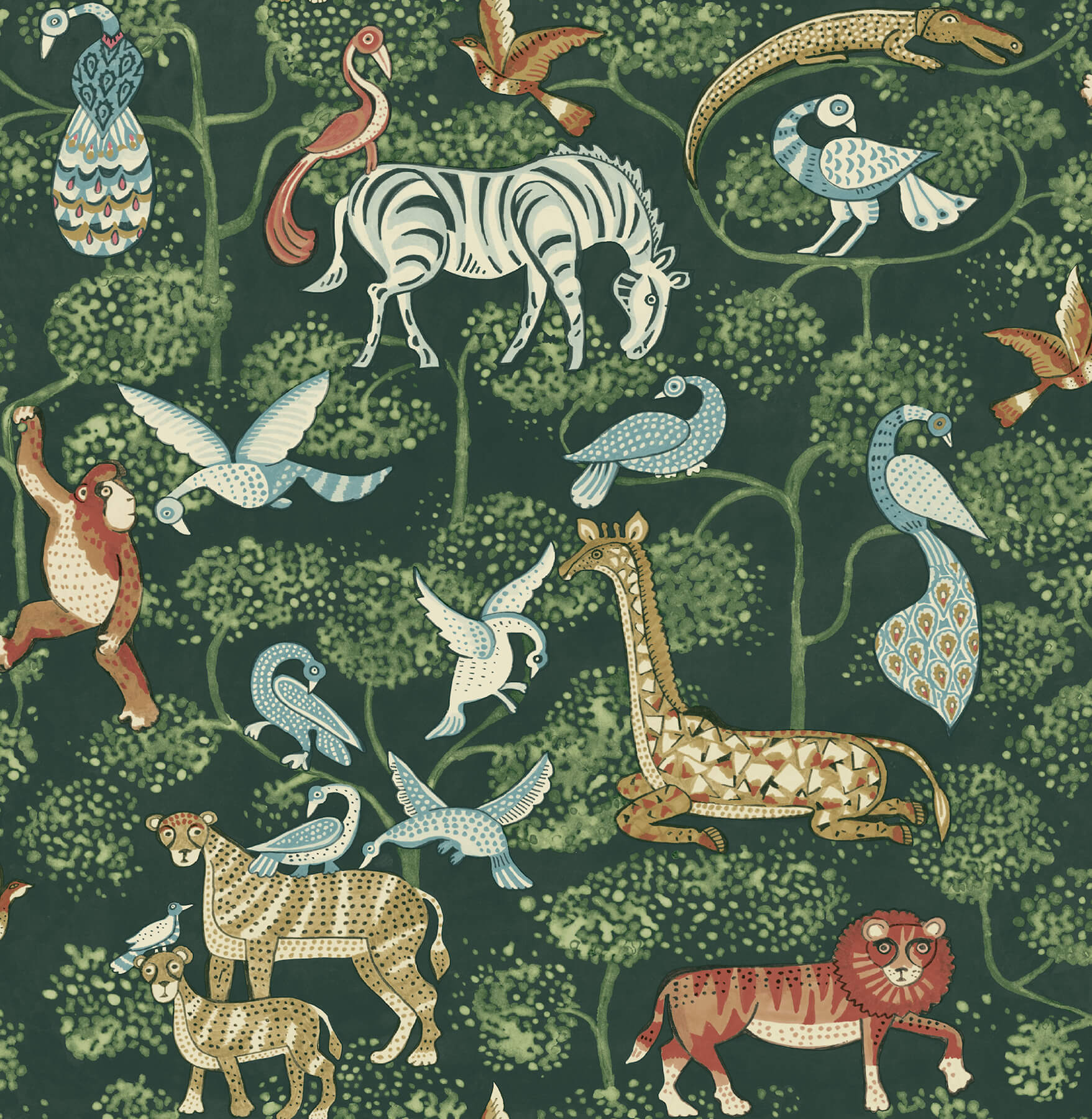 4135-27286 A-Street Prints Whimsy Rigby Jungle Animals Wallpaper ...