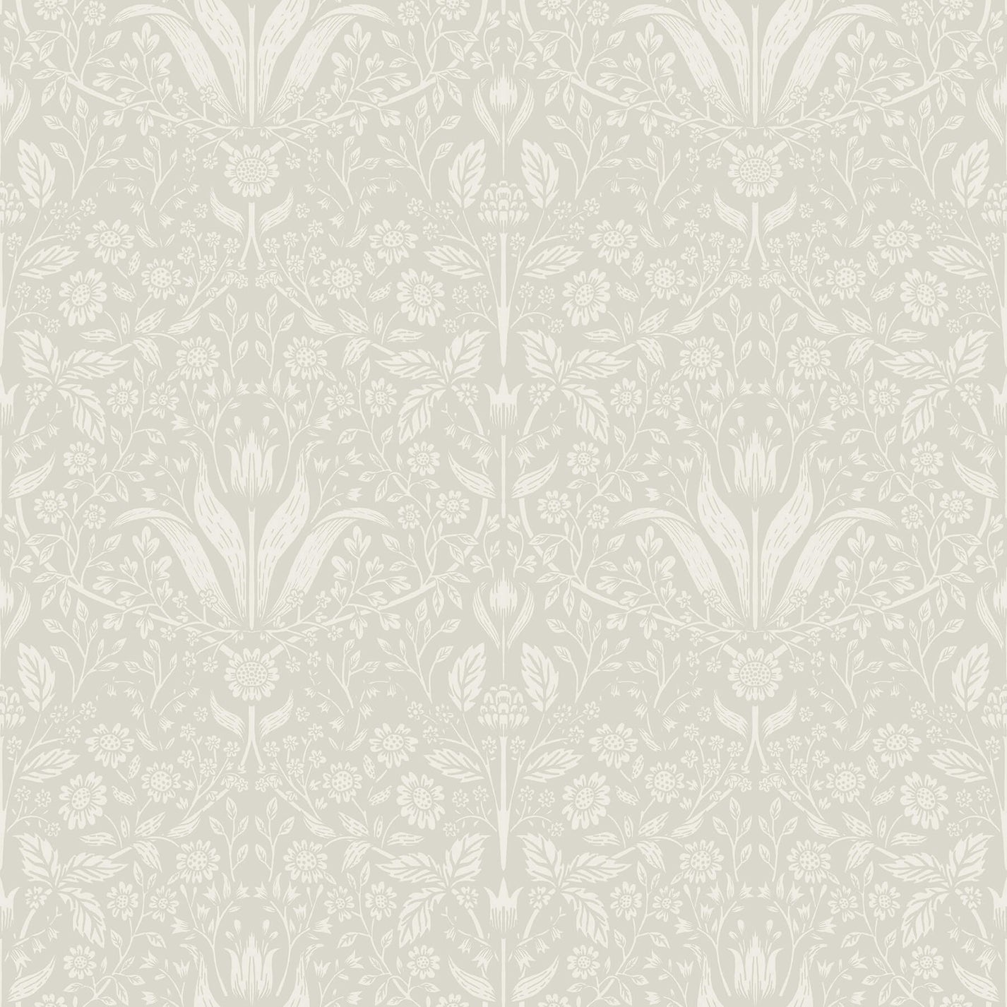 4143-34039 A-Street Prints Botanica Mara Tulip Ogee Wallpaper - Beige ...
