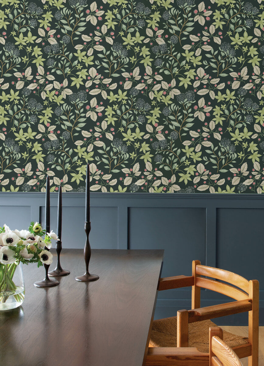 4155-72813 Drew & Jonathan Home IV Mildred Botanical Trail Wallpaper ...