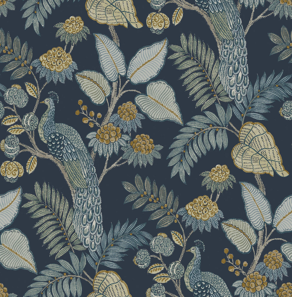 4173-27643 A-Street Prints Chris Loves Julia Geneva Peacock Paradise ...