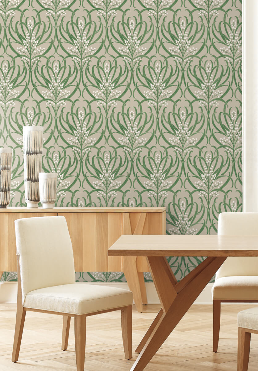 AC9144 Ronald Redding Arts & Crafts Calluna Wallpaper - Linen – US Wall ...