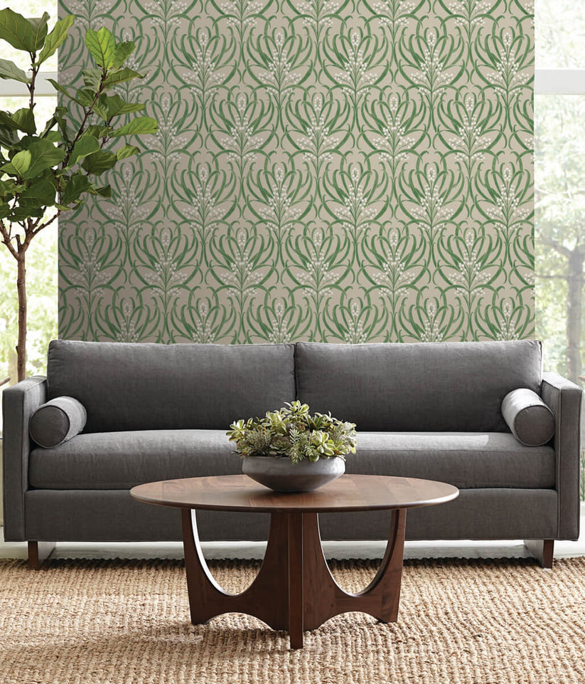 AC9144 Ronald Redding Arts & Crafts Calluna Wallpaper - Linen – US Wall ...