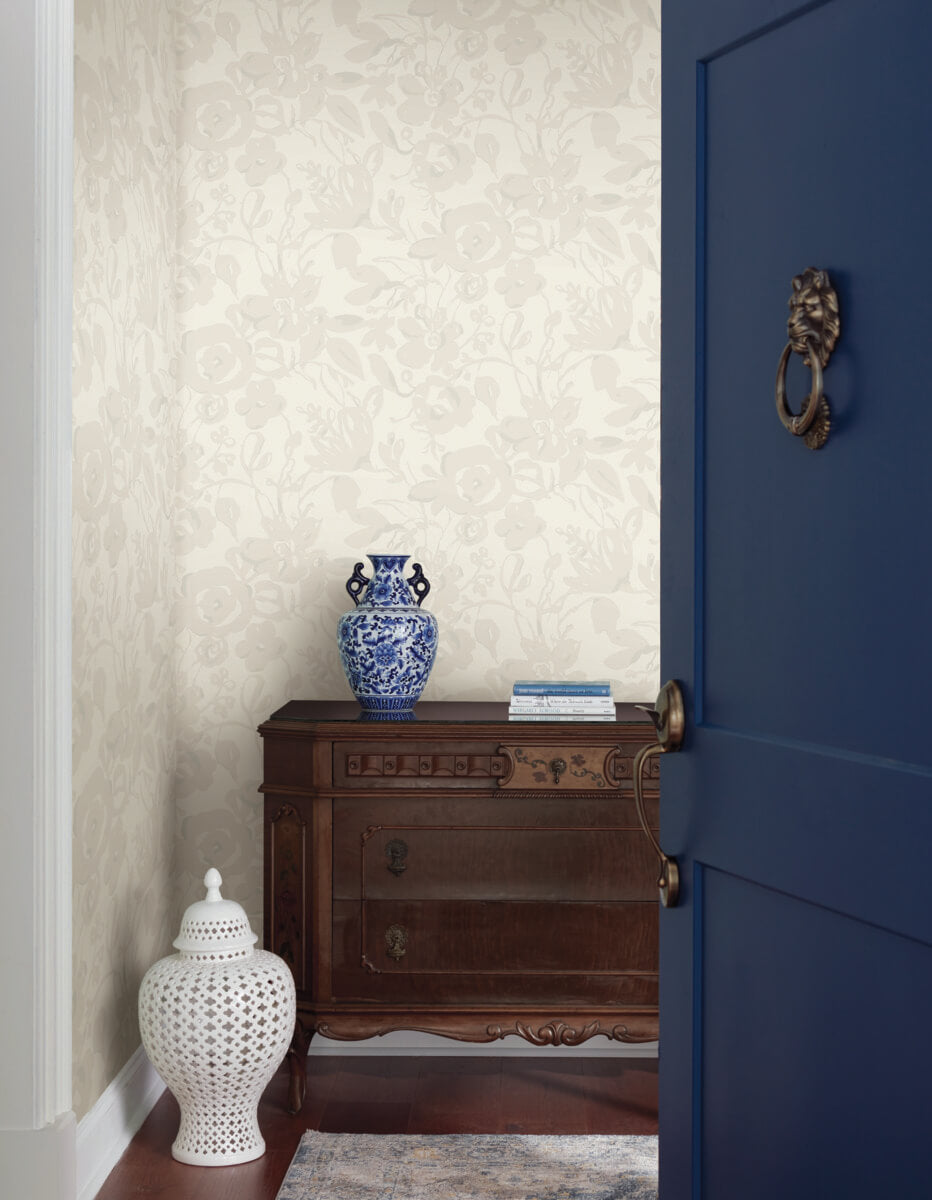 BL1734 Blooms Second Edition Brushstroke Floral Wallpaper - Pearl – US ...