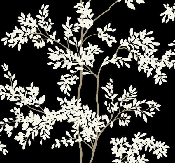 BL1804 Blooms Second Edition Lunaria Silhouette Wallpaper - Black ...