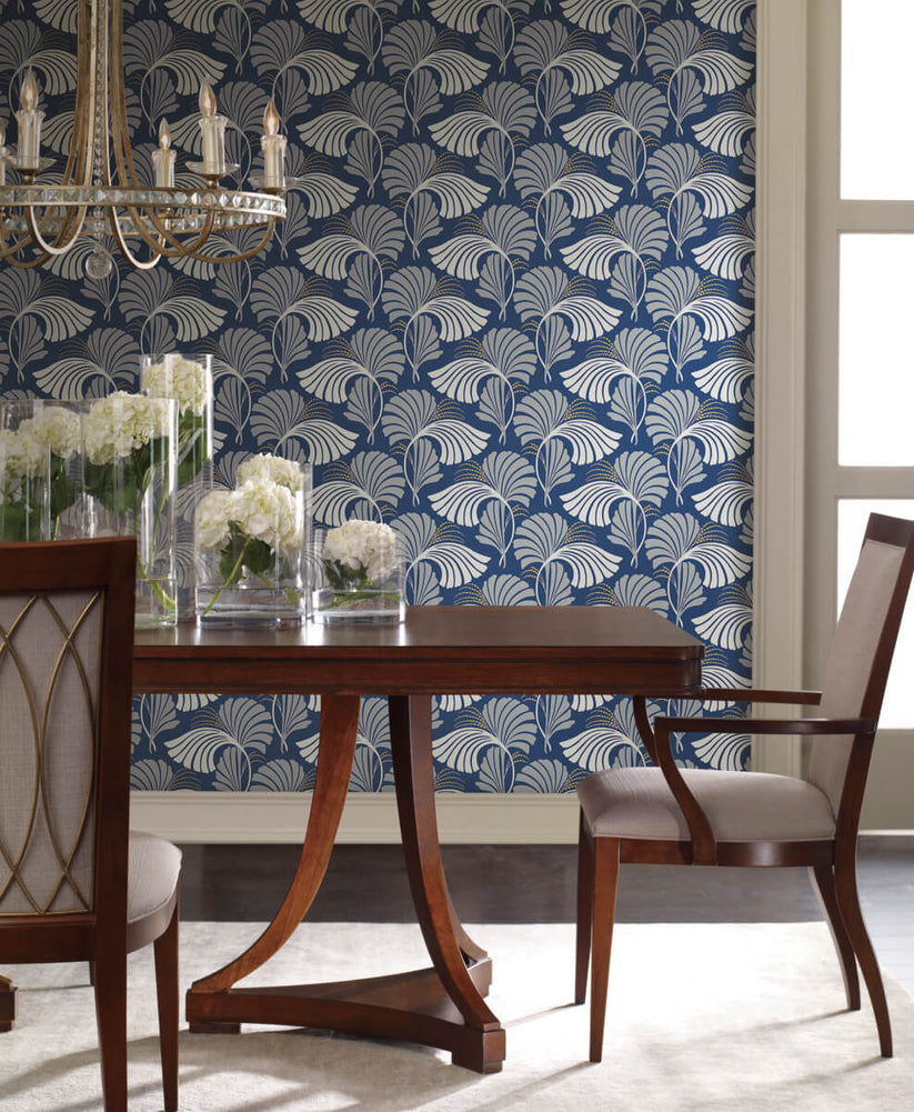 DT5133 Candice Olson After 8 Dancing Leaves Wallpaper - Navy – US Wall ...