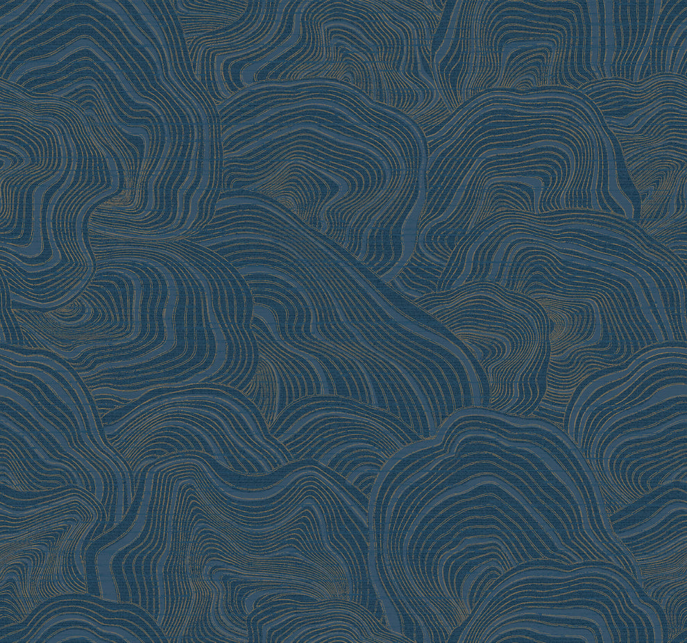 GT4527 Ronald Redding Classics Geodes Wallpaper - Navy – US Wall Decor