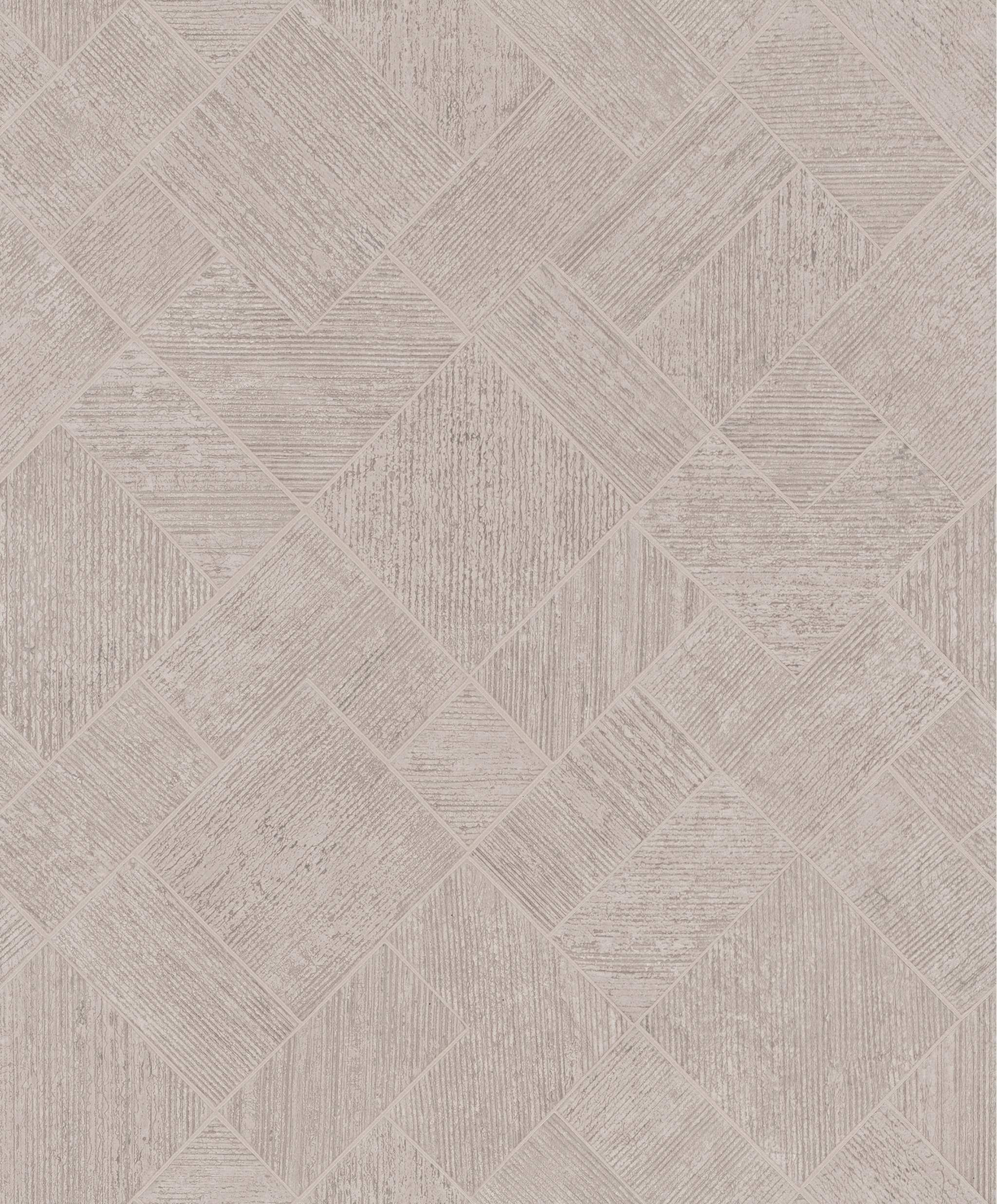 MA35510 Antonina Vella Opulent Accents Marquetry Tile Wallpaper - Grey ...