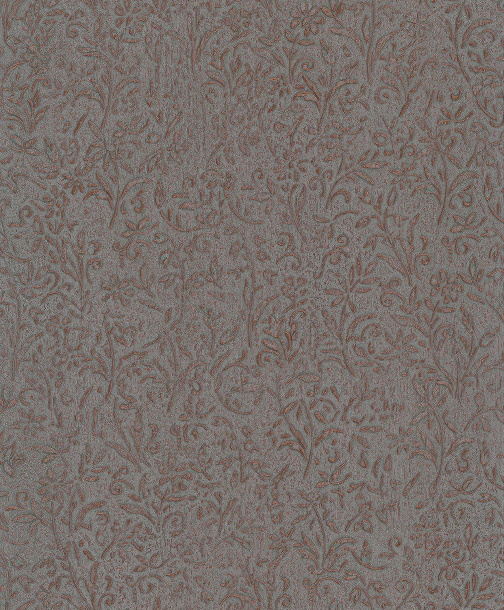 MA35534 Antonina Vella Opulent Accents Sculpted Floral Relief Wallpaper ...