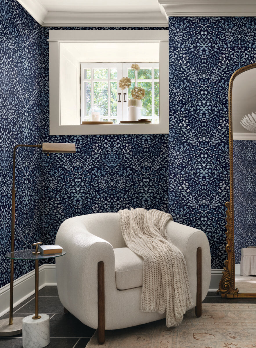 MF4723 Magnolia Home Book 4 Garden Terrace Wallpaper - Blue – US Wall Decor
