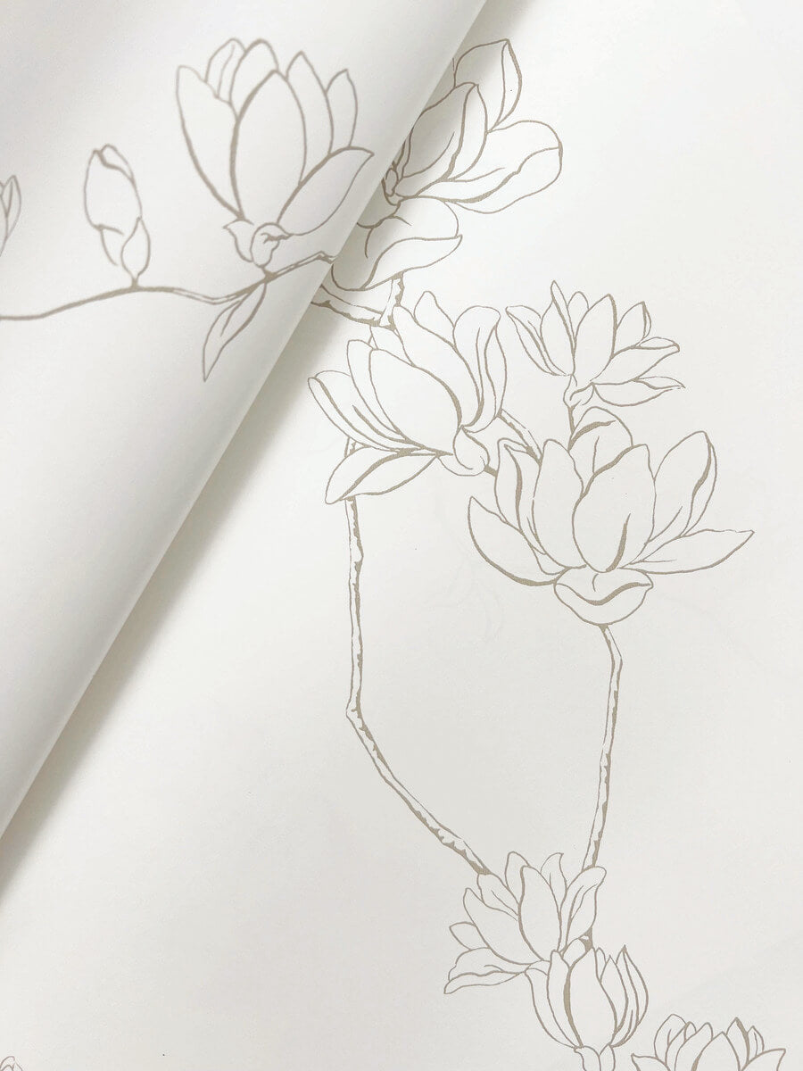 MF4732 Magnolia Home Book 4 Magnolia Branches Wallpaper - Beige – US ...