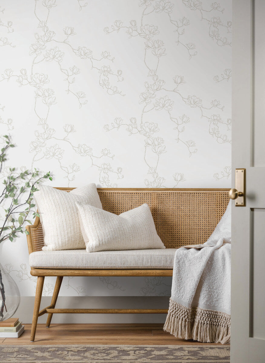 MF4732 Magnolia Home Book 4 Magnolia Branches Wallpaper - Beige – US ...
