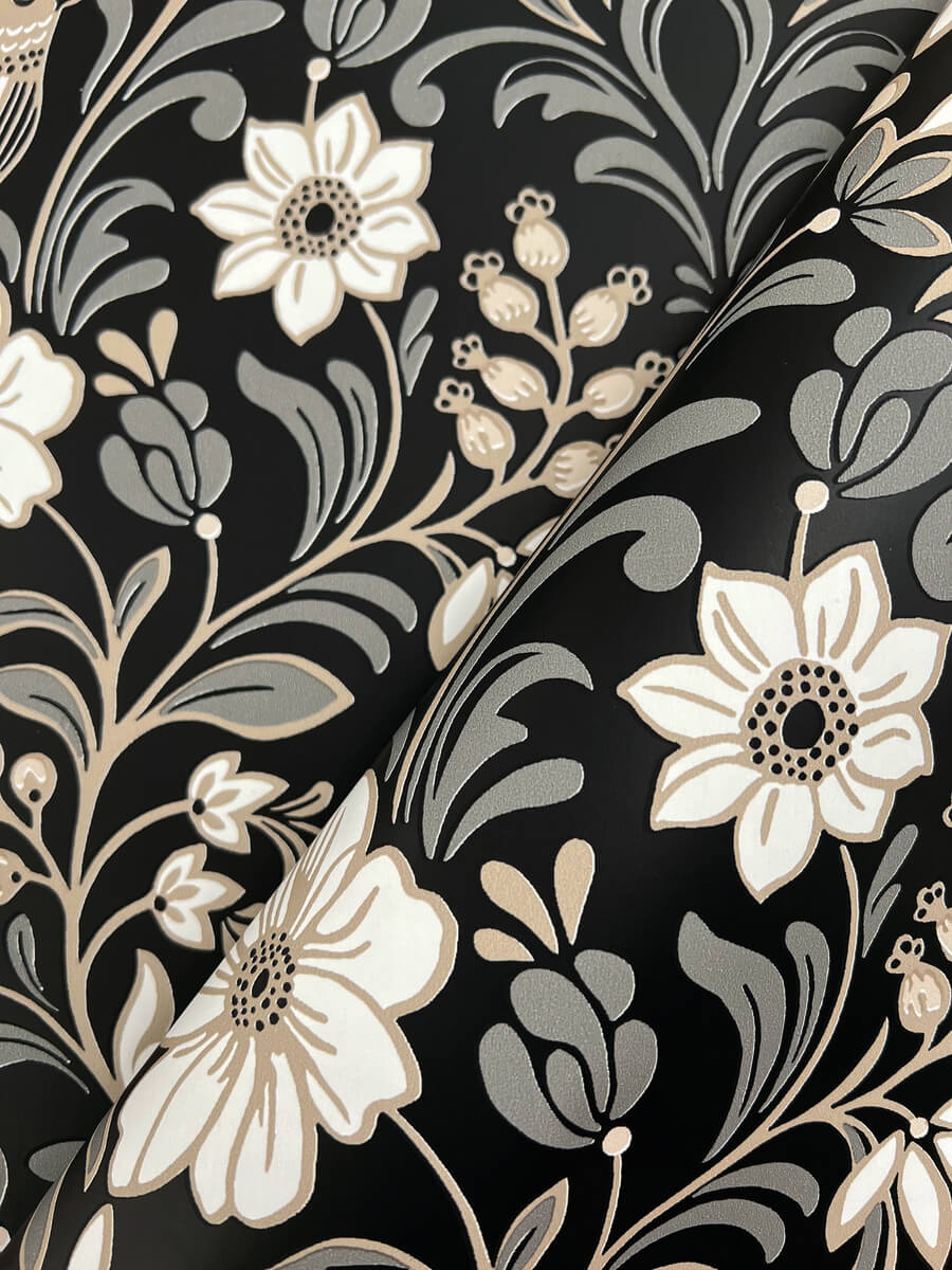 MF4742 Magnolia Home Book 4 Colette Wallpaper - Black – US Wall Decor
