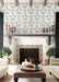 MN1915 Mediterranean Seaside Jacobean Wallpaper - Blue – US Wall Decor