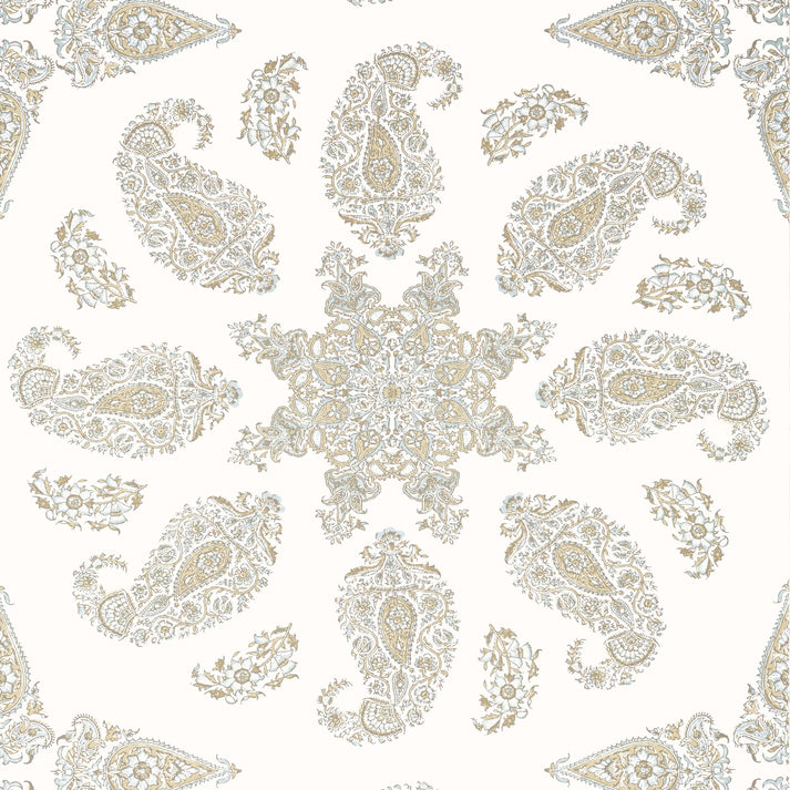 T36427 Thibaut Indienne East India Wallpaper - Beige – US Wall Decor