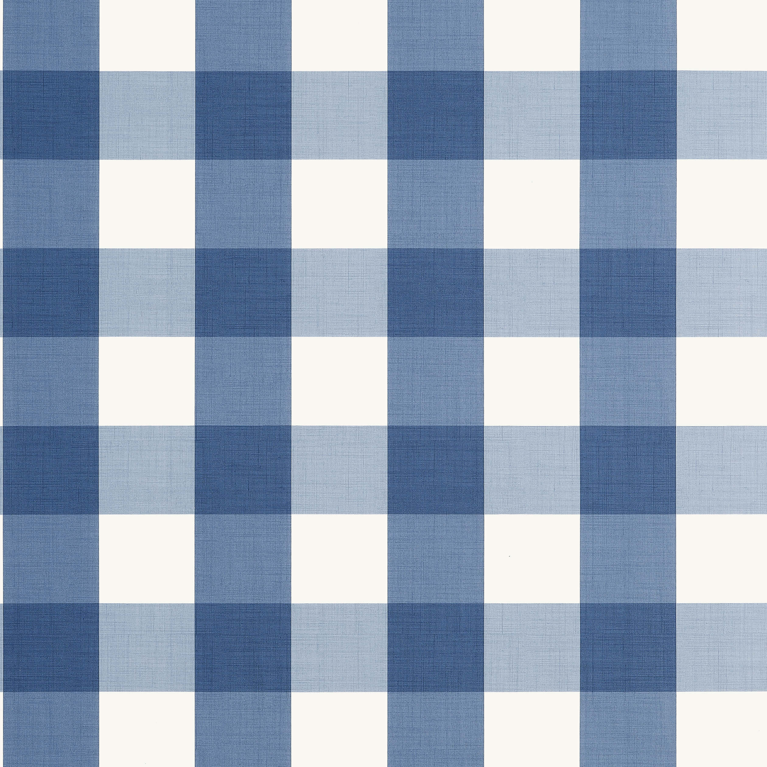 T44077 Thibaut Stripes & Checks Resource Buffalo Check Wallpaper - Navy ...