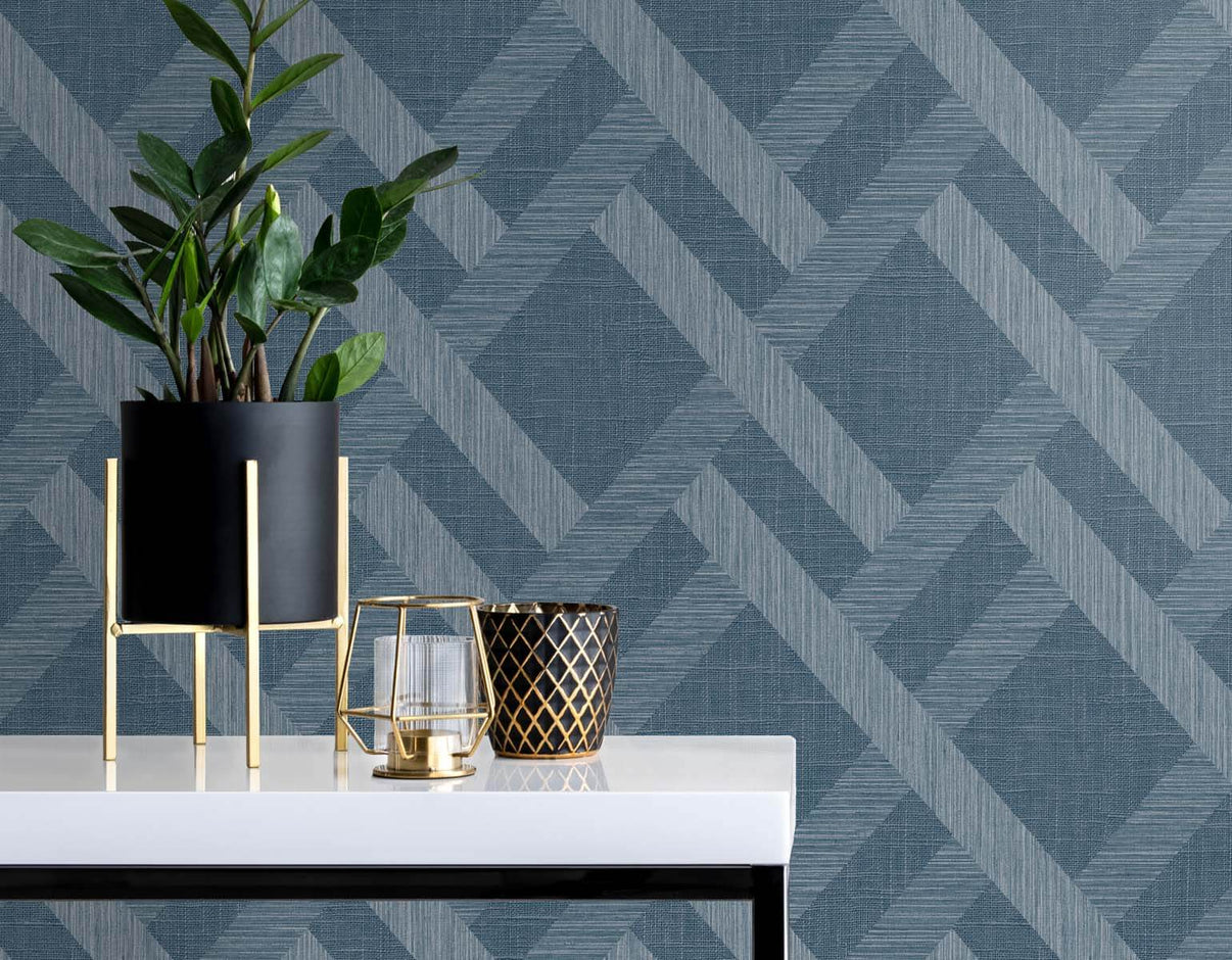 TS80802 Seabrook Designs Even More Textures Linen Trellis Wallpaper ...