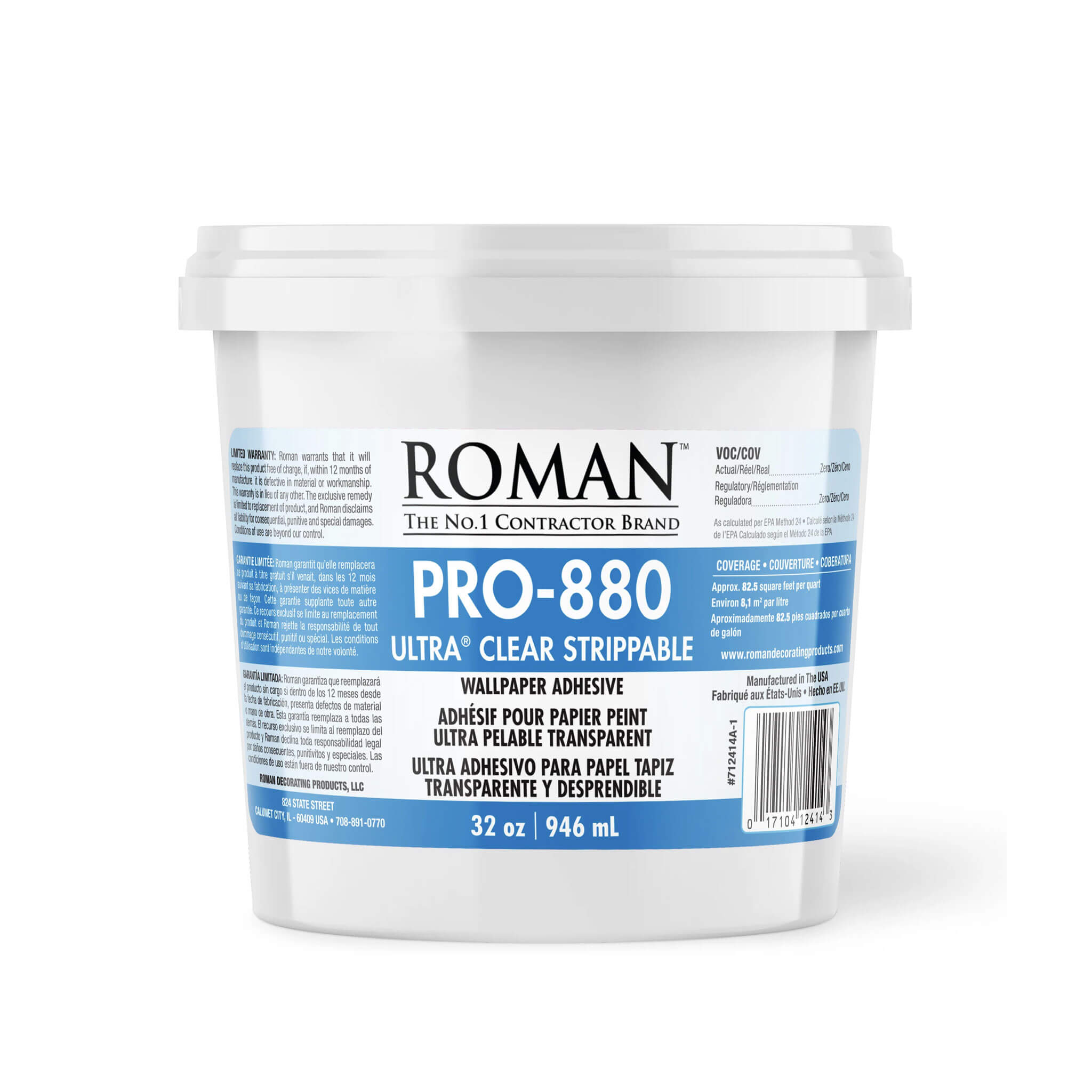 Roman PRO 880 Clear Wallpaper Paste - 32 oz (covers 1 roll) – US Wall Decor