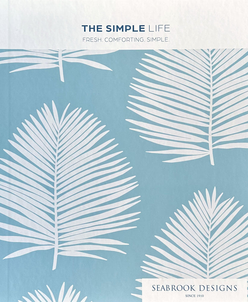 SL80202 Seabrook The Simple Life Linework Maze Wallpaper - Sky Blue ...