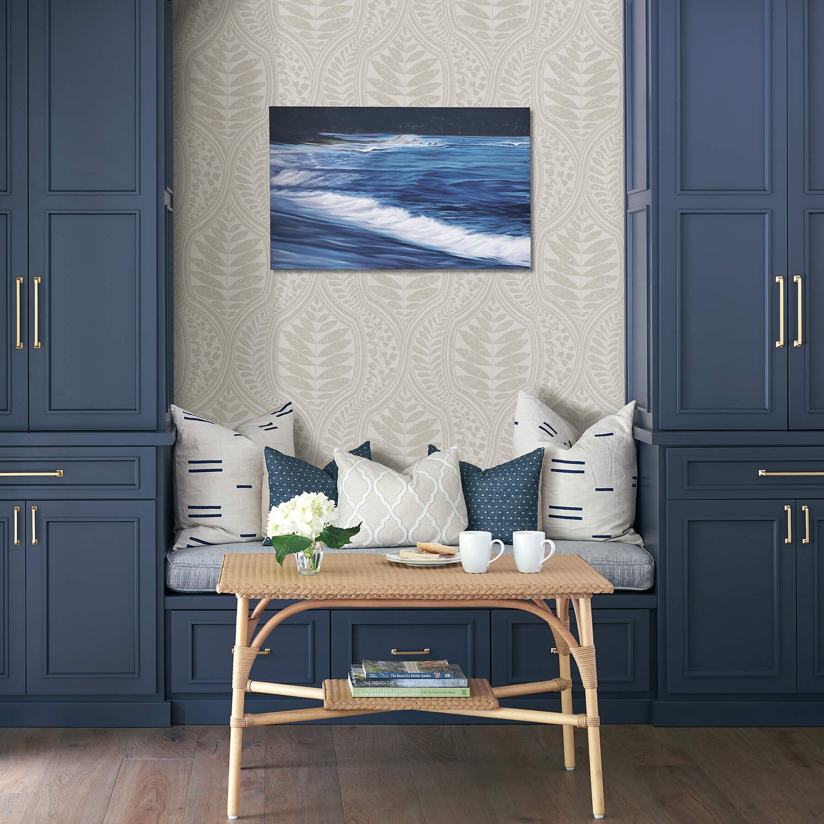 2964-25949 Scott Living Juno Ogee Wallpaper - Beige – US Wall Decor