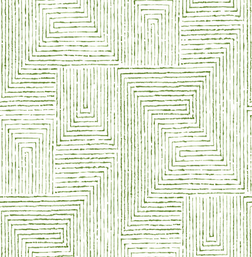 2964-25954 Scott Living Merritt Geometric Wallpaper - Green – US Wall Decor