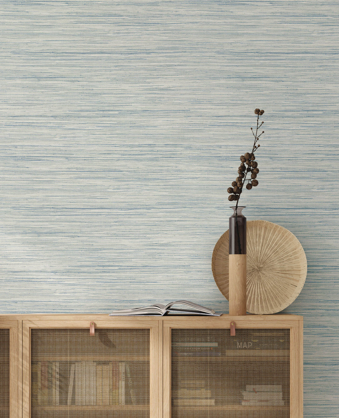Waters Edge Resource Library Bahiagrass Wallpaper - Blue – US Wall Decor