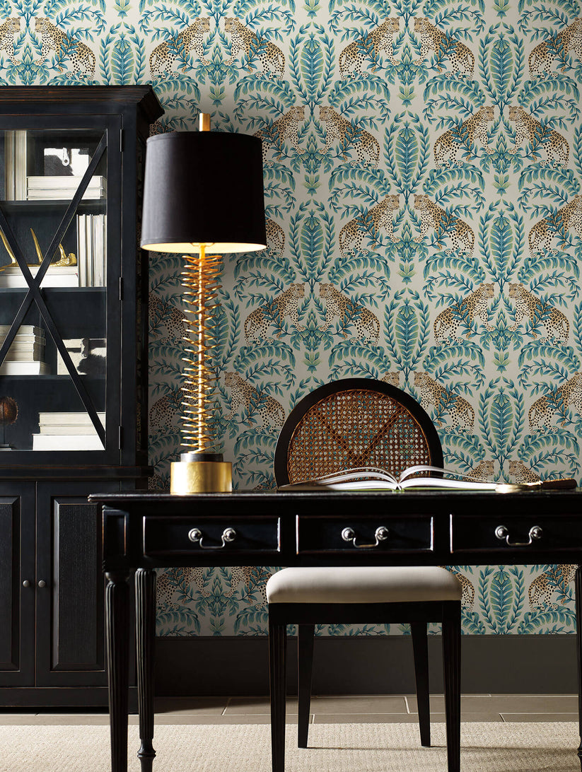 KT2206 Ronald Redding 24 Karat Jungle Leopard Wallpaper - Taupe – US ...