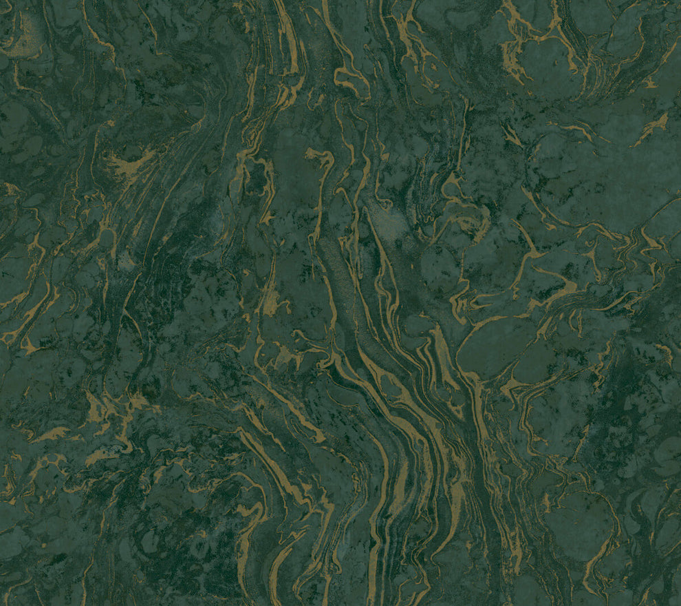 KT2222 Ronald Redding 24 Karat Polished Marble Wallpaper - Green – US ...