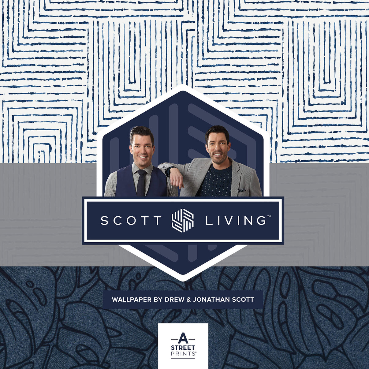 2964-25950 Scott Living Juno Ogee Wallpaper - Teal – US Wall Decor